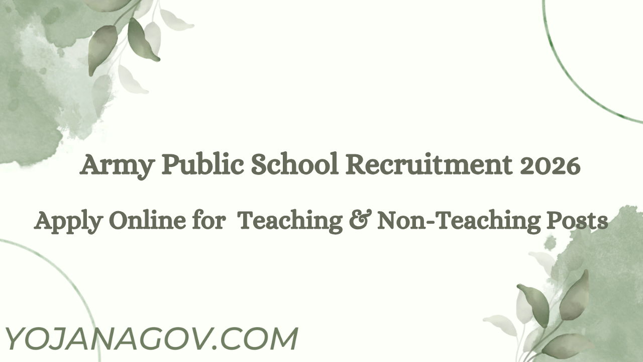 Army Public School Ambala Recruitment 2026 Apply for Teaching & Non ...